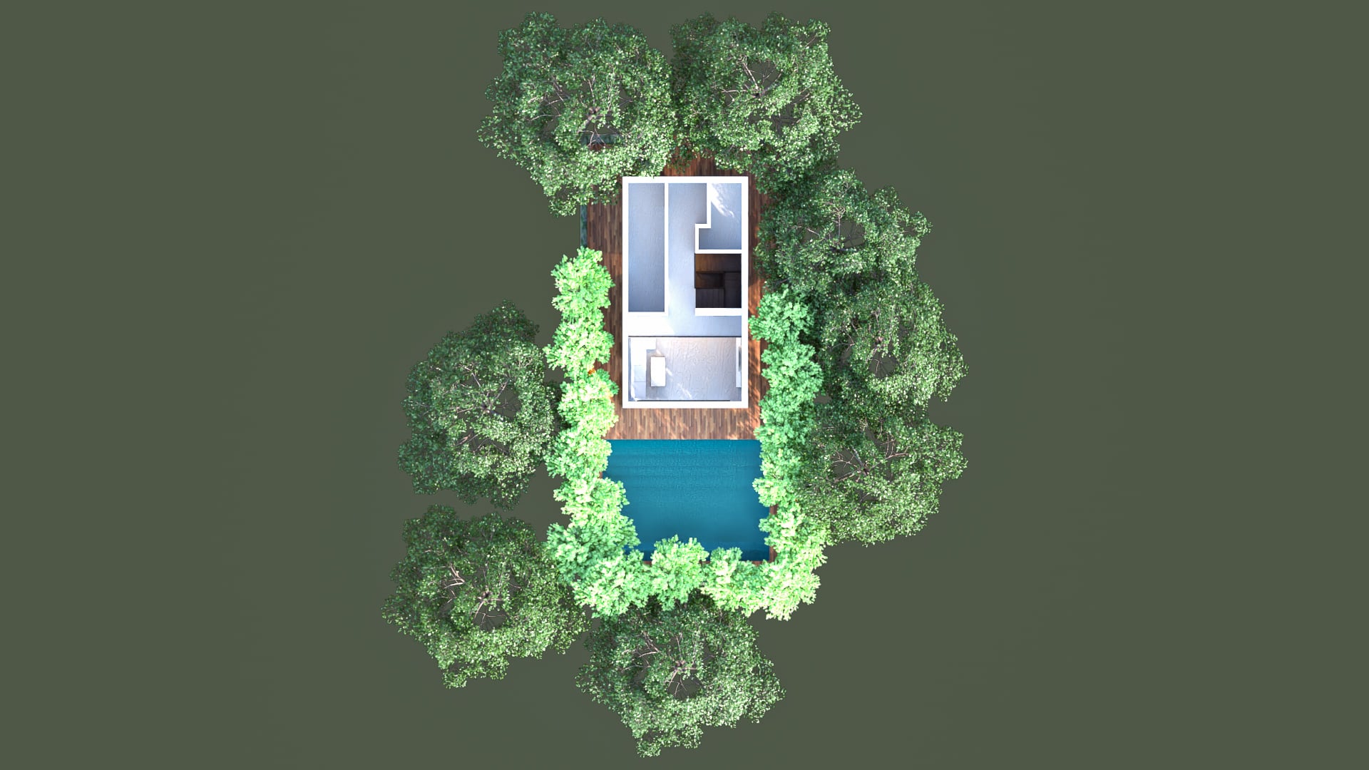 House with Swimming Pool | Daz 3D