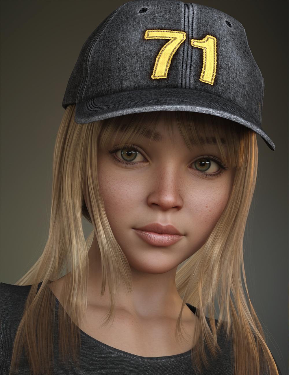 Eden Baseball Hat Hair with dForce for Genesis 9 | Daz 3D