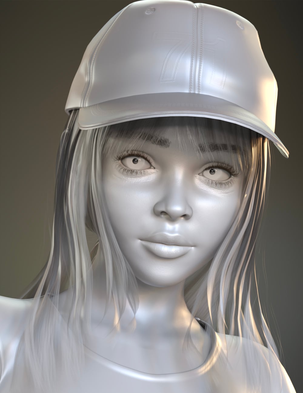 Eden Baseball Hat Hair with dForce for Genesis 9 | Daz 3D