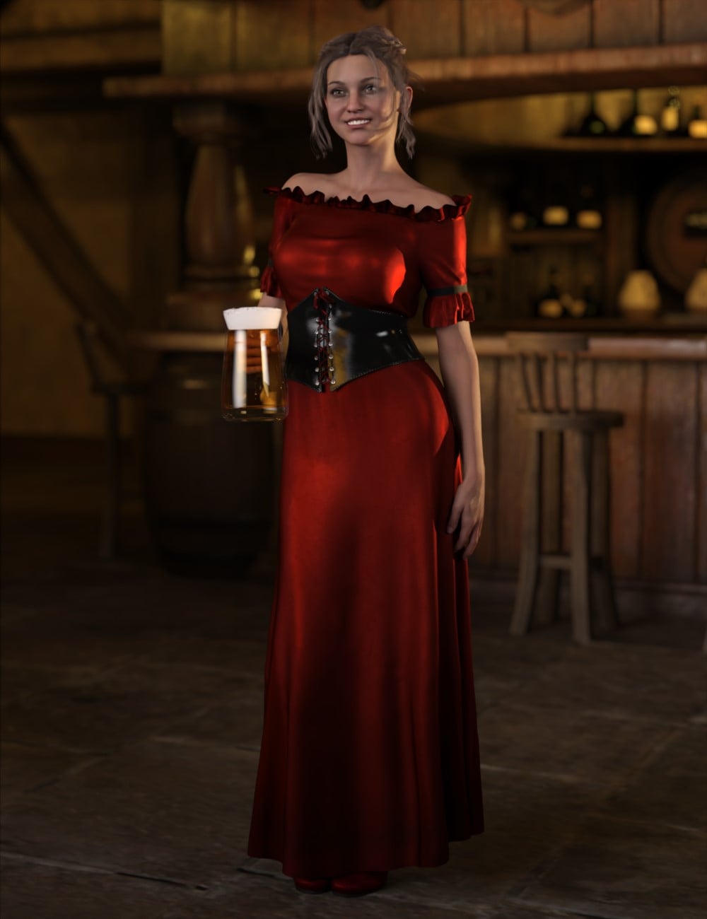 dForce Fantasy Bar Maid Genesis 9 | Daz 3D
