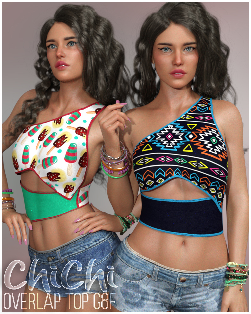 Chichi for Overlap Top G8F | Daz 3D