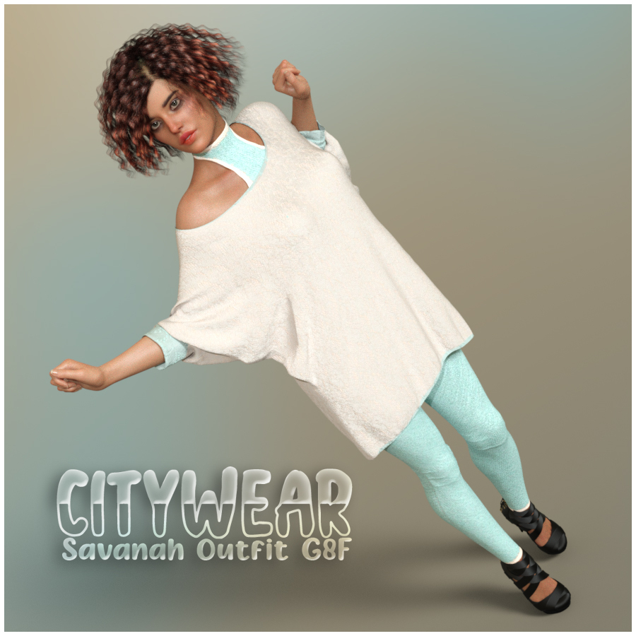 CityWear Savannah Outfit G8F | Daz 3D
