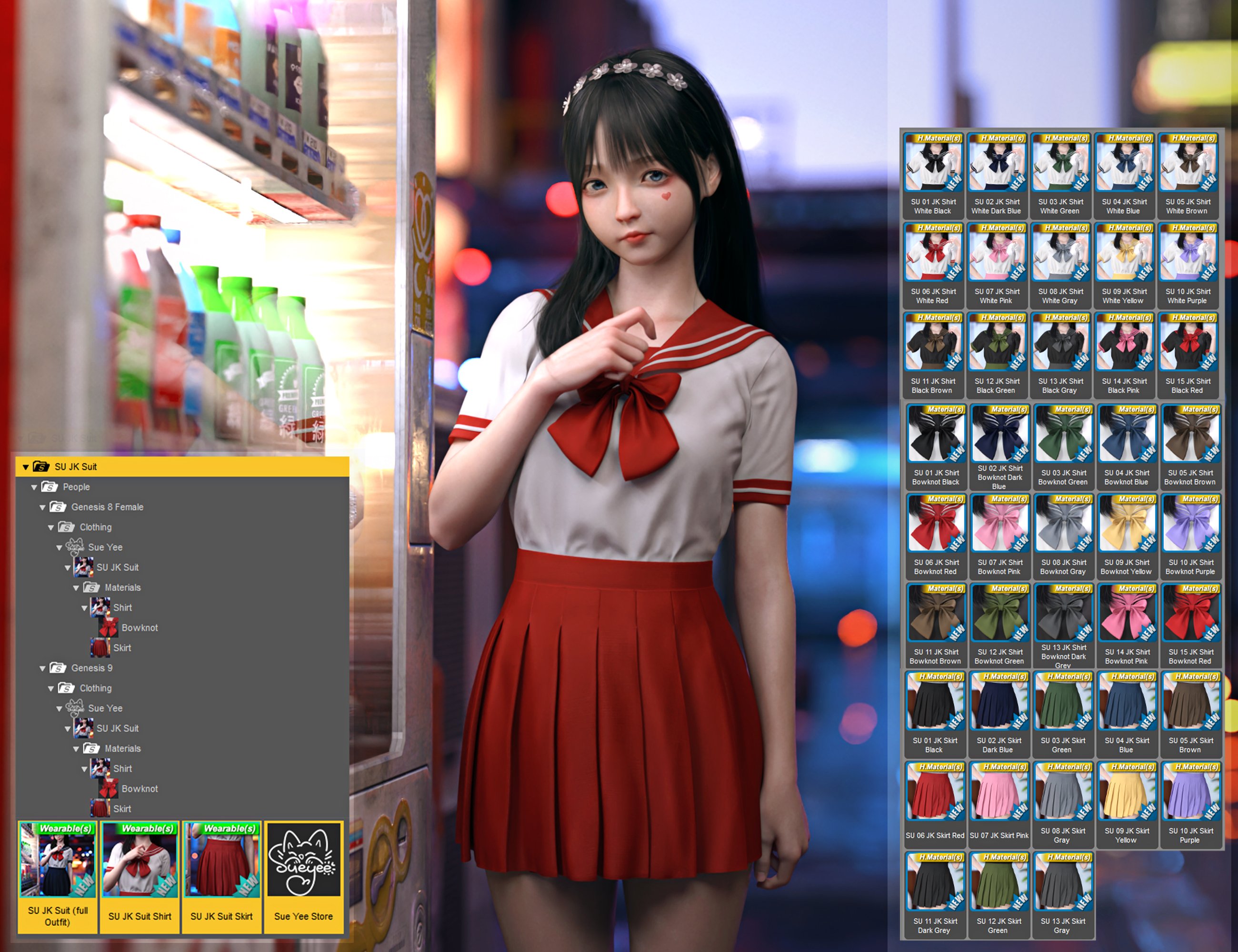 dForce SU JK Suit for Genesis 9, 8.1, and 8 Female | Daz 3D