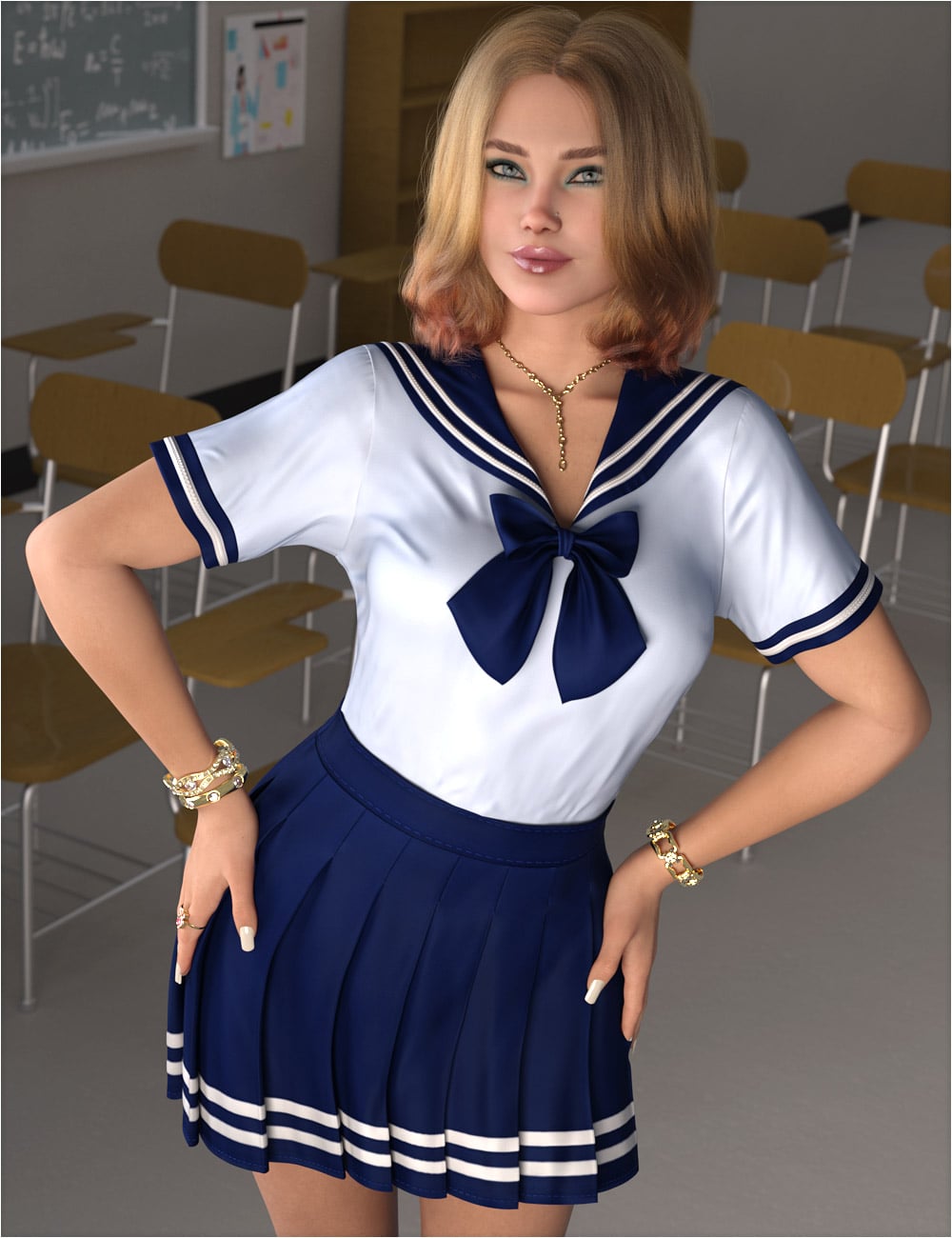 High School Textures for dForce SU JK Suit ⋆ Freebies Daz 3D