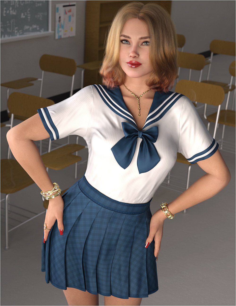 High School Textures for dForce SU JK Suit | Daz 3D