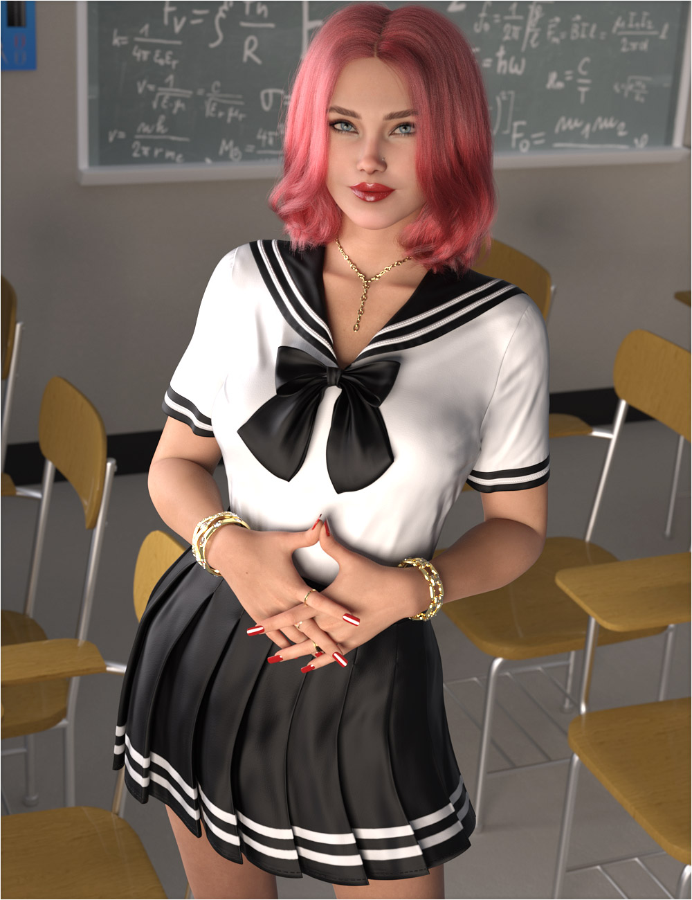 High School Textures for dForce SU JK Suit | Daz 3D