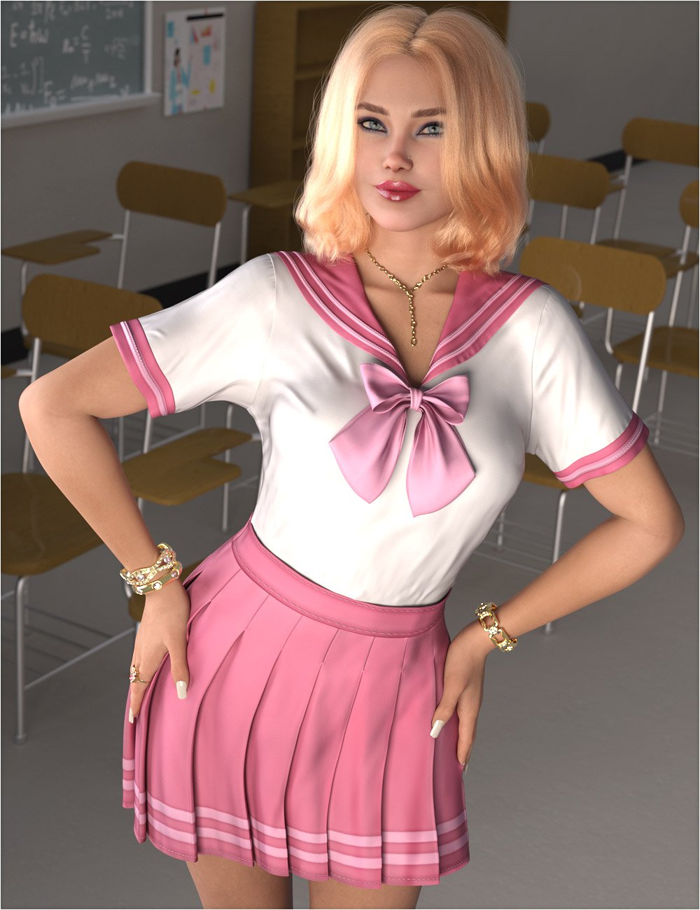 High School Textures for dForce SU JK Suit | Daz 3D