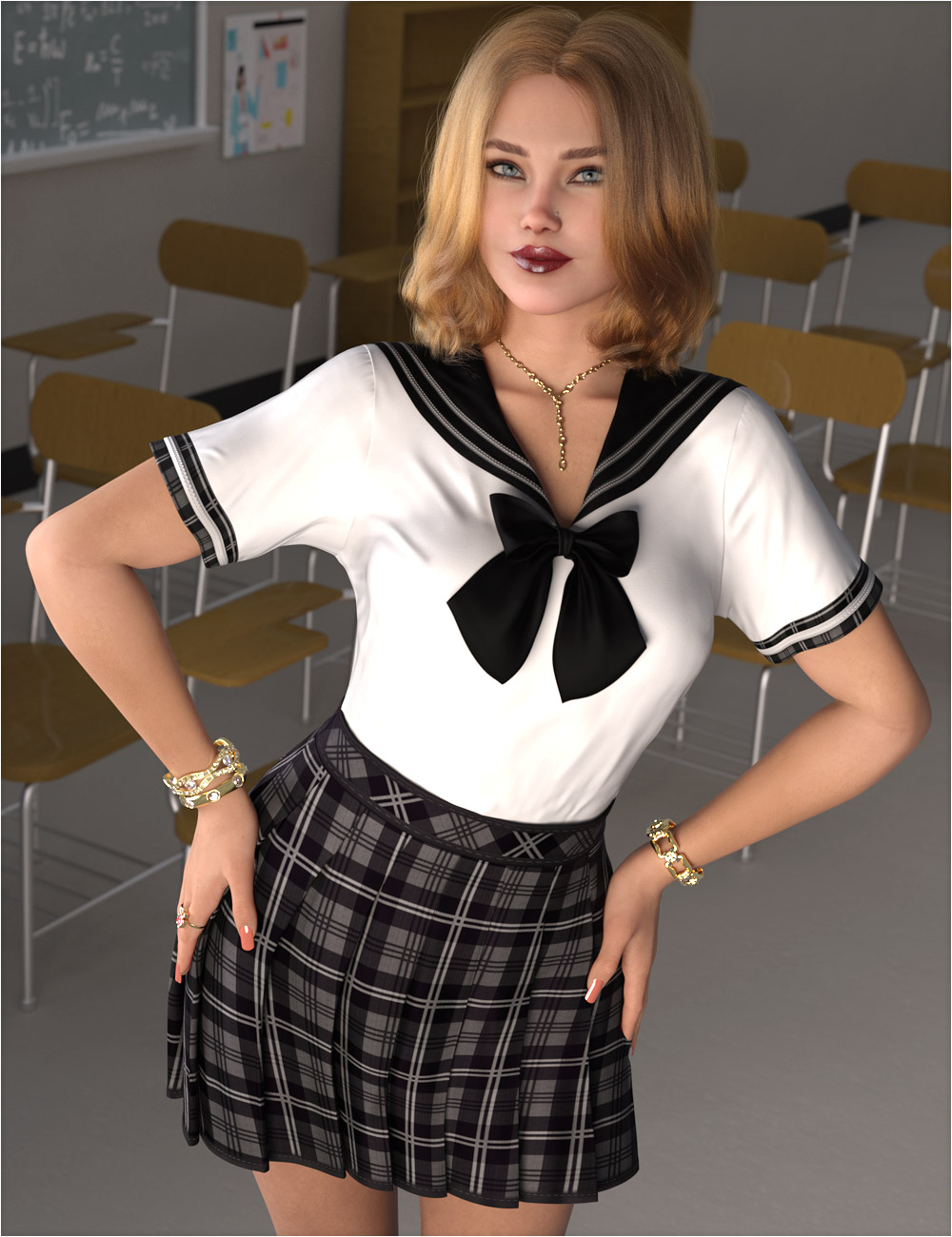 High School Textures for dForce SU JK Suit | Daz 3D