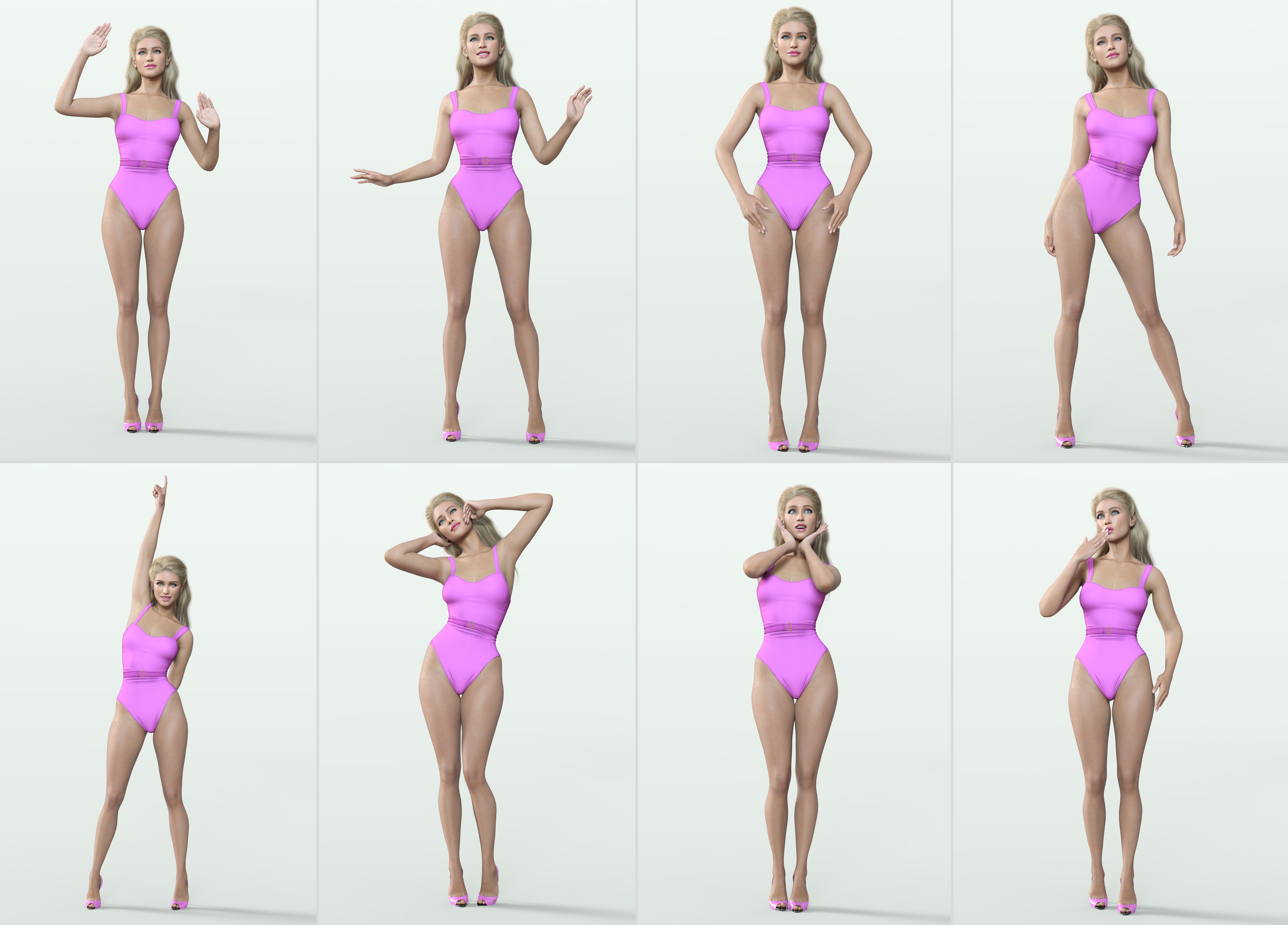 Z Doll Like Shape and Pose Mega Set for Genesis 9 and 8 Female | Daz 3D