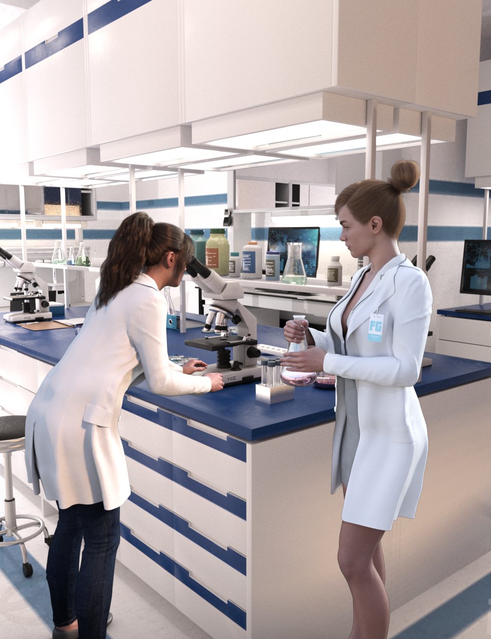 FG Science Laboratory Bundle | Daz 3D