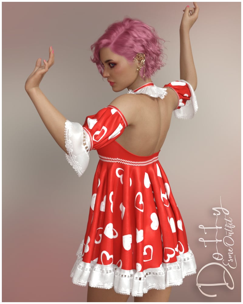 Dolly Esme Dress G8F | Daz 3D