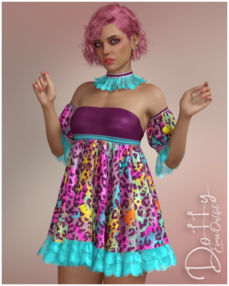 Dolly Esme Dress G8F | Daz 3D