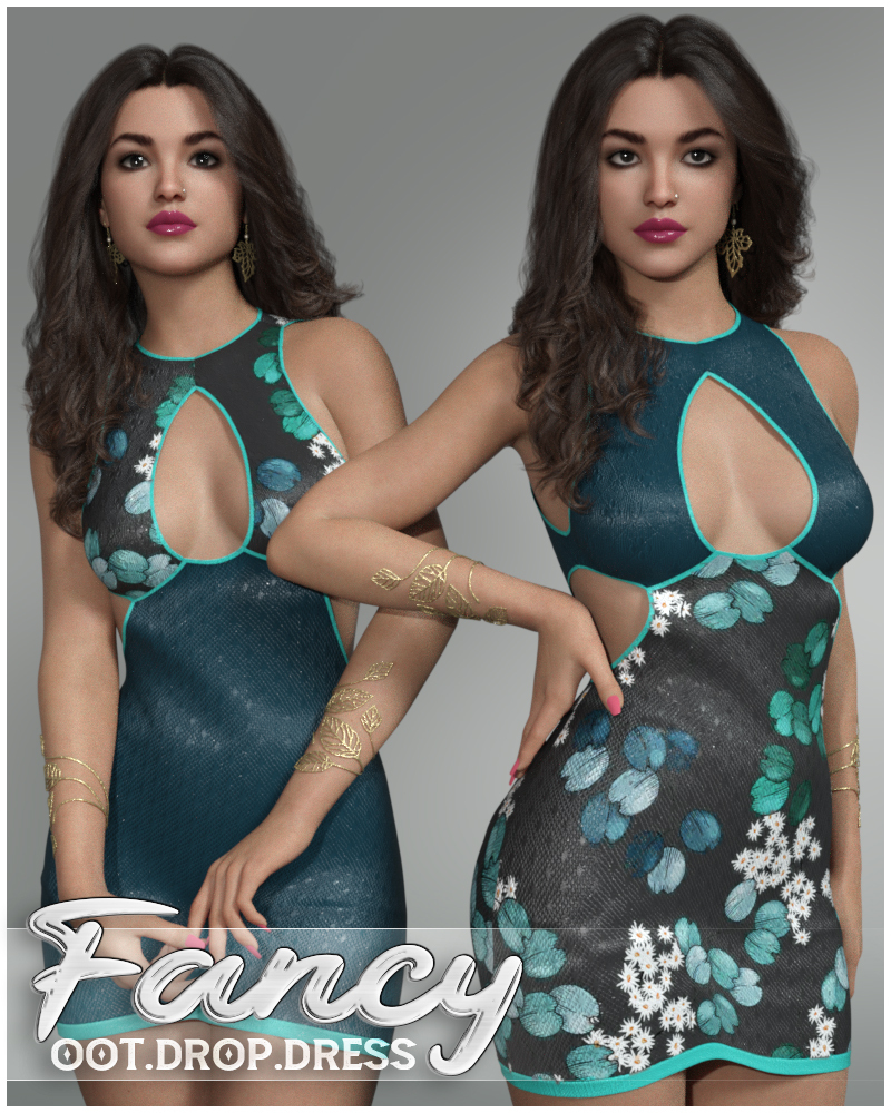 Fancy Drop Dress G8F | Daz 3D