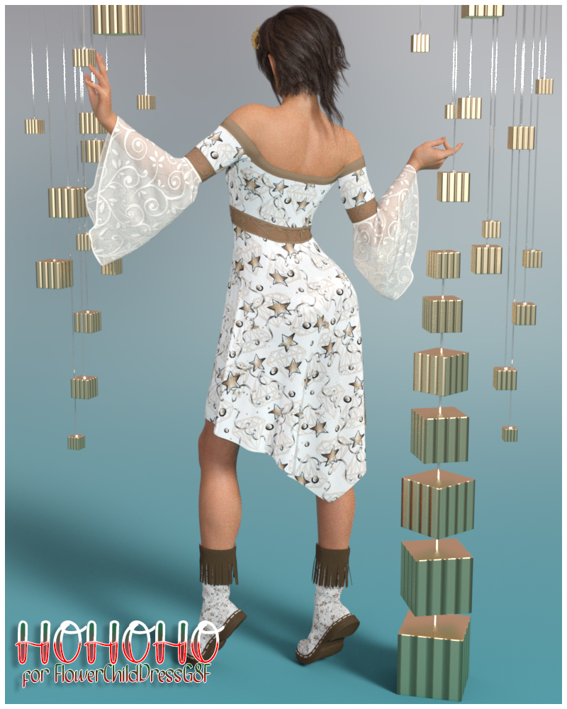 HoHoHo Flower Child Outfit G8F | Daz 3D