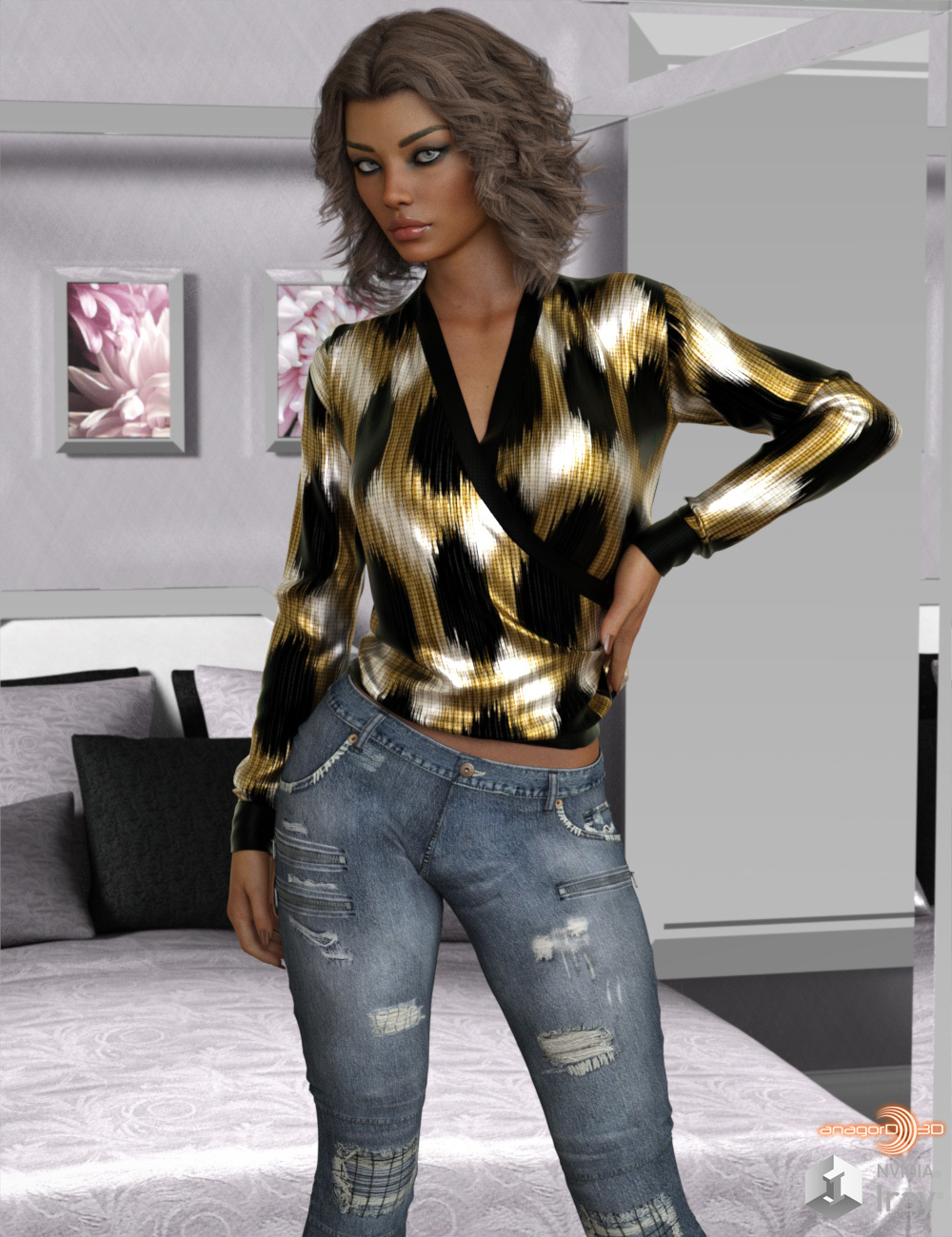 VERSUS - dForce V-Neck Knit for Genesis 8 Females | Daz 3D
