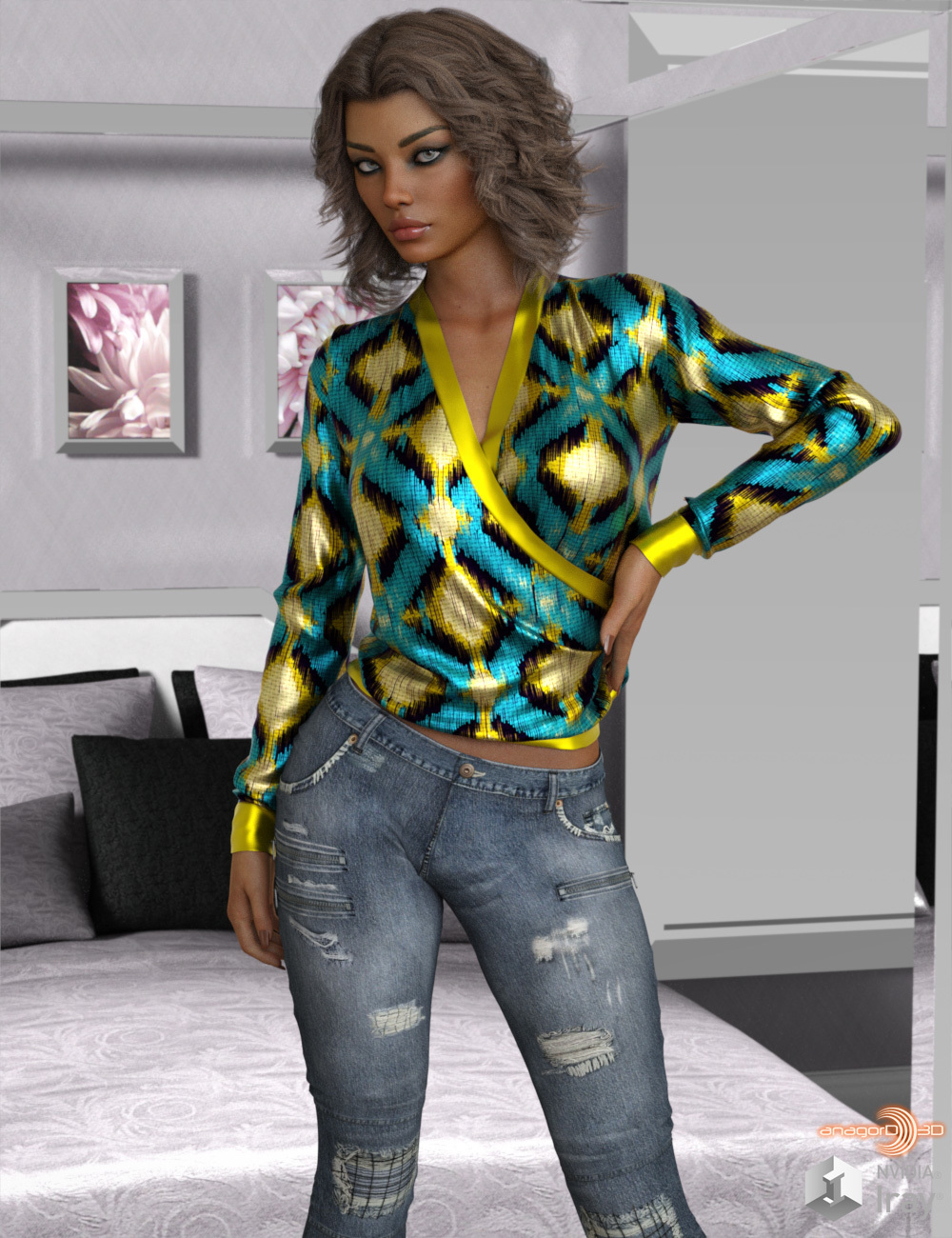 VERSUS - dForce V-Neck Knit for Genesis 8 Females | Daz 3D