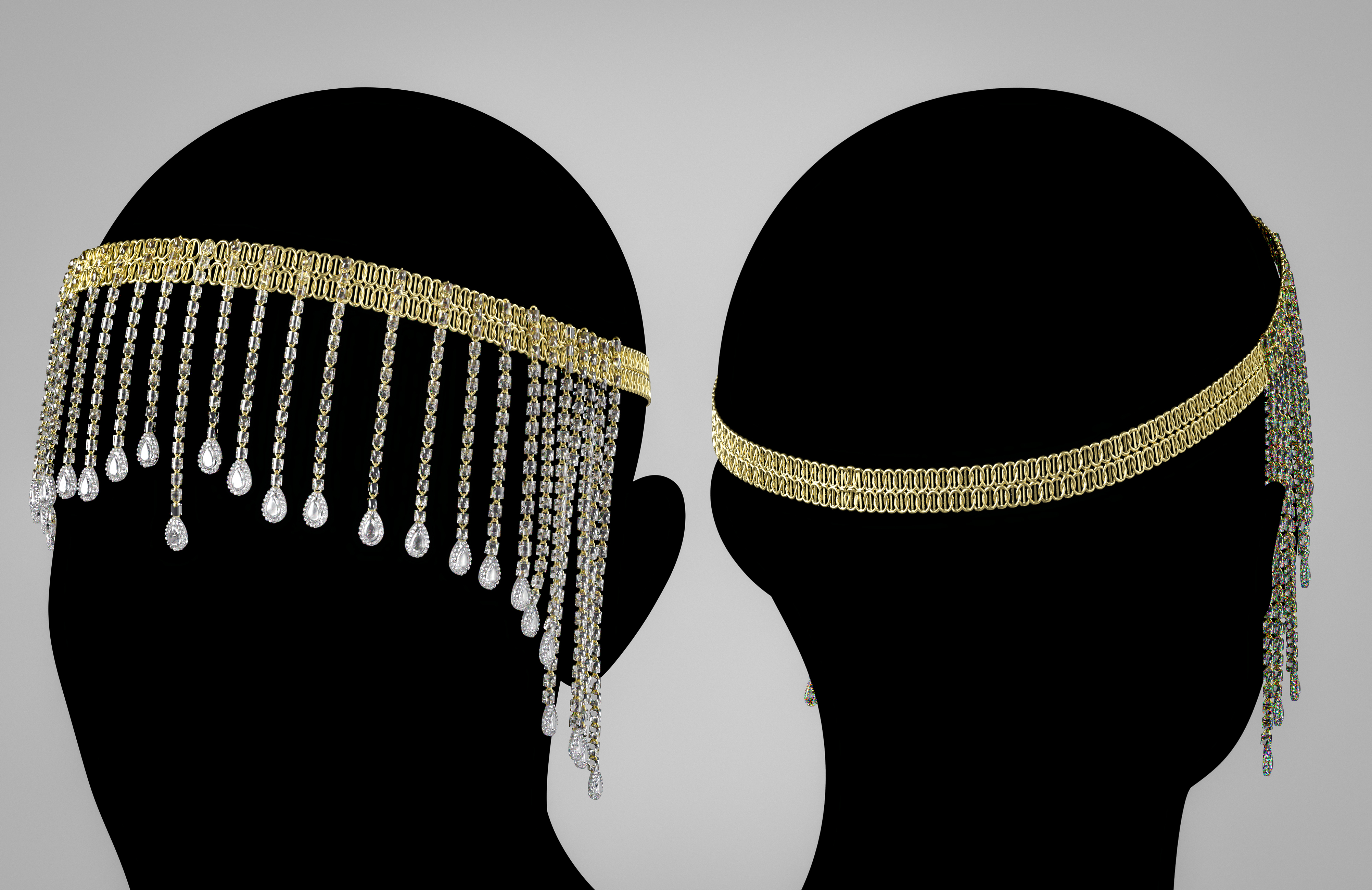 BW Chains Headwear For Genesis 9, Genesis 8, and 8,1 Females | Daz 3D