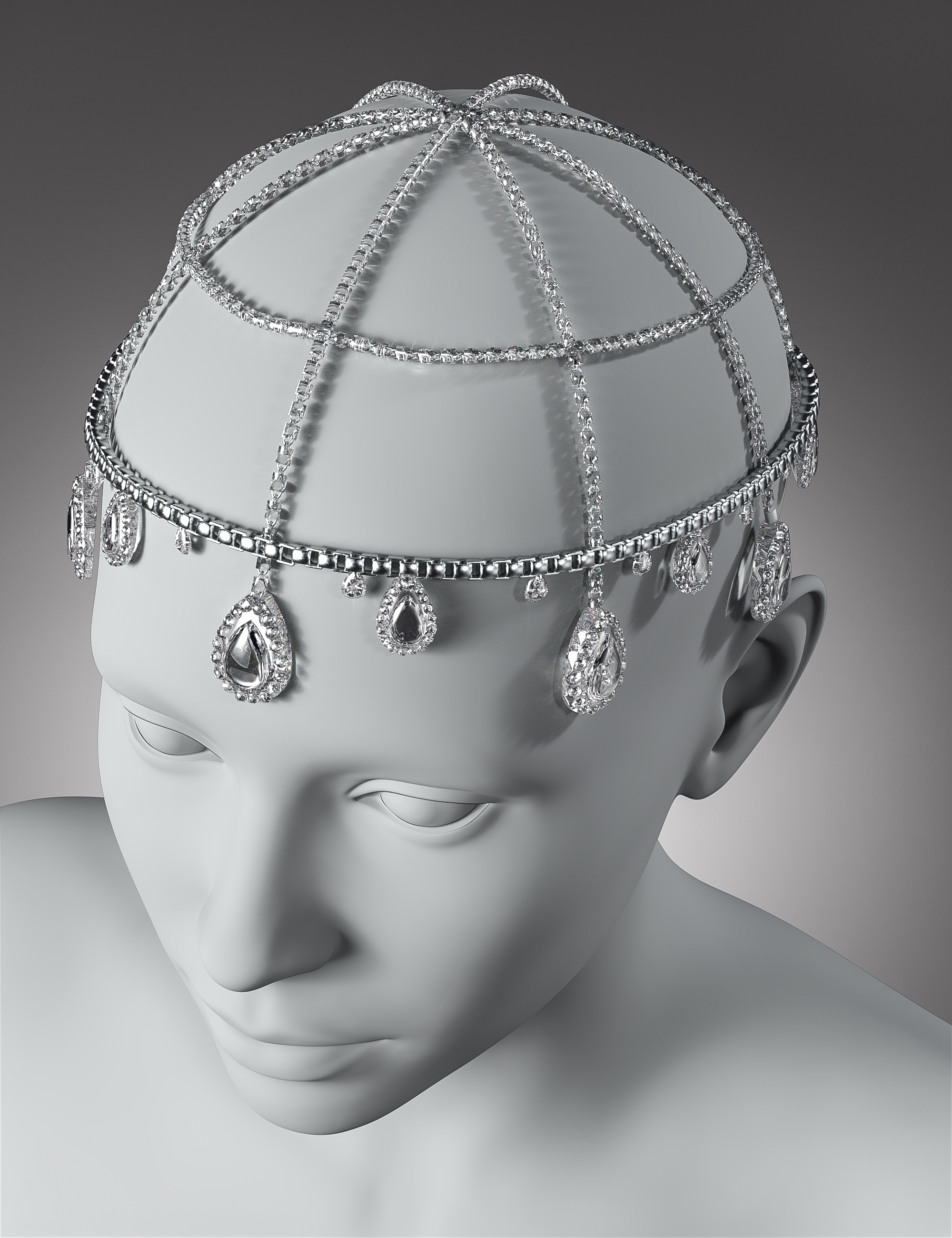 BW Chains Headwear For Genesis 9, Genesis 8, and 8,1 Females | Daz 3D