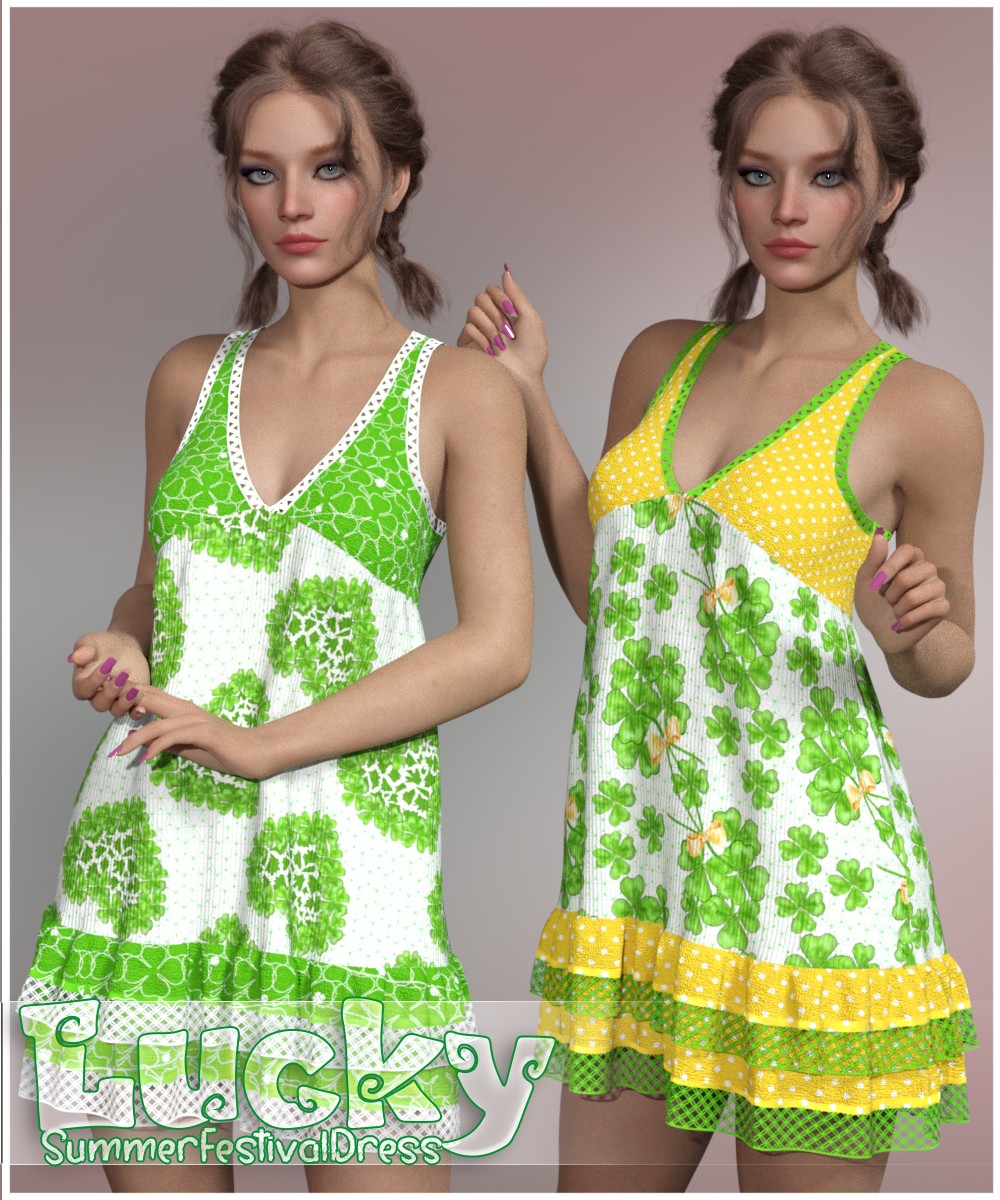 Lucky SV Summer Festival Dress G8F | Daz 3D