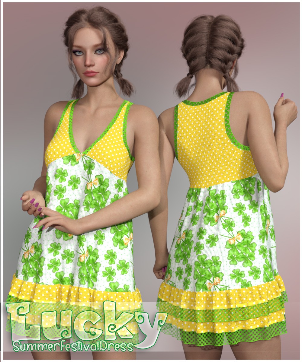 Lucky SV Summer Festival Dress G8F | Daz 3D