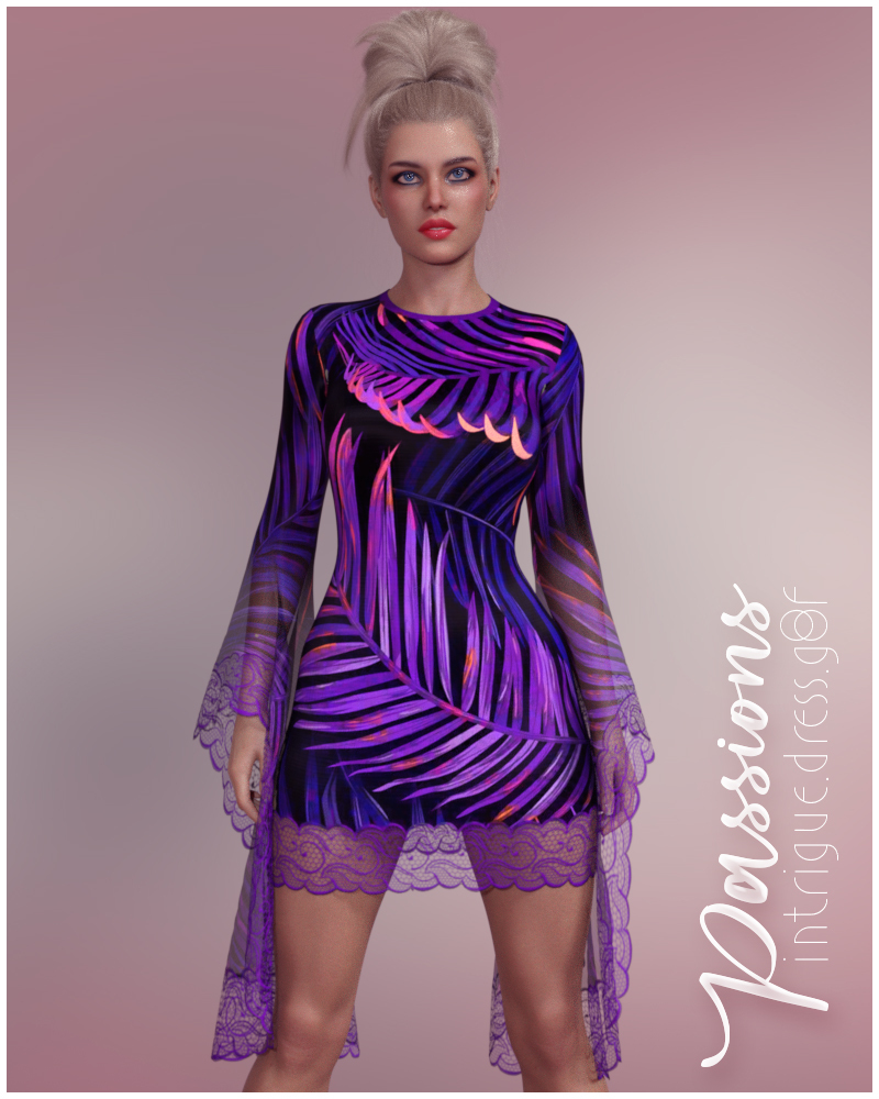 Passions Intrigue Dress G8F | Daz 3D