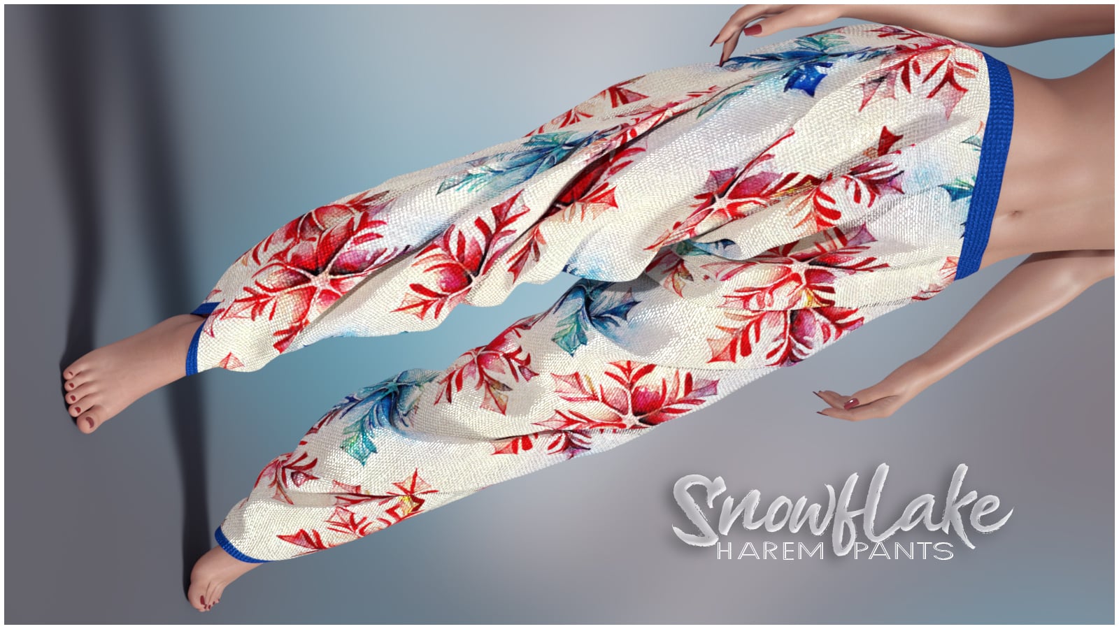 Snowflake Harem Pants G8F | Daz 3D