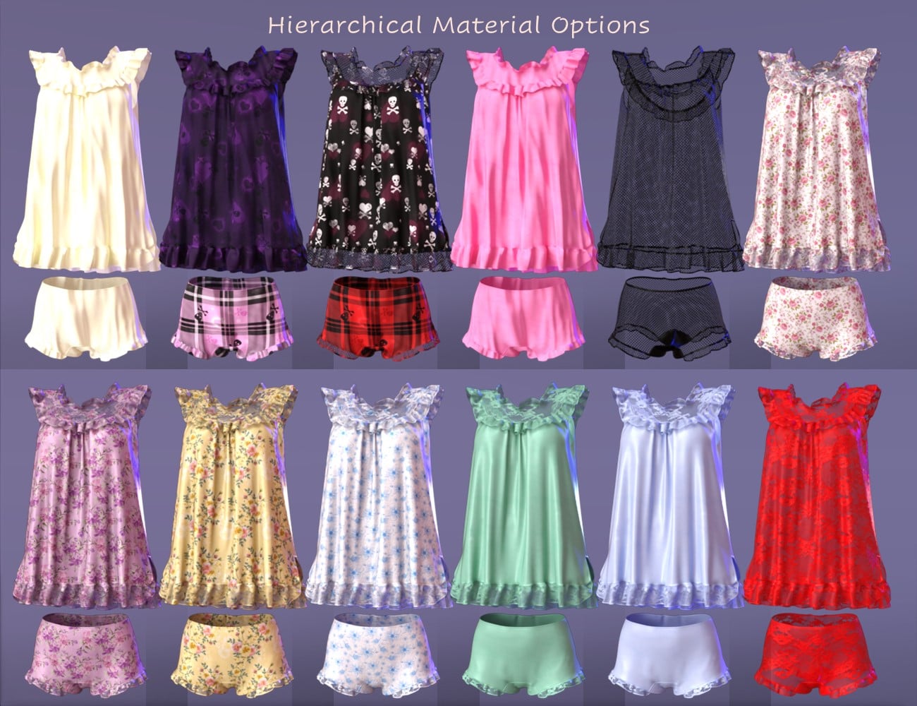 dForce Sugar n Satin Baby Doll Nightie for Genesis 9 and 8 Females | Daz 3D