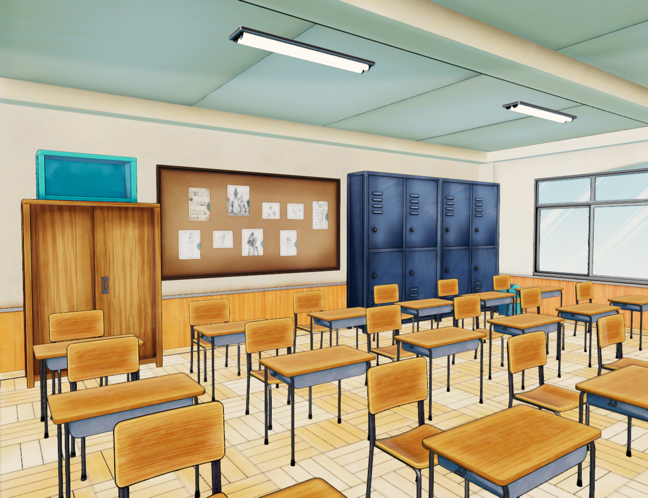 Xi Anime Classroom Daz 3d