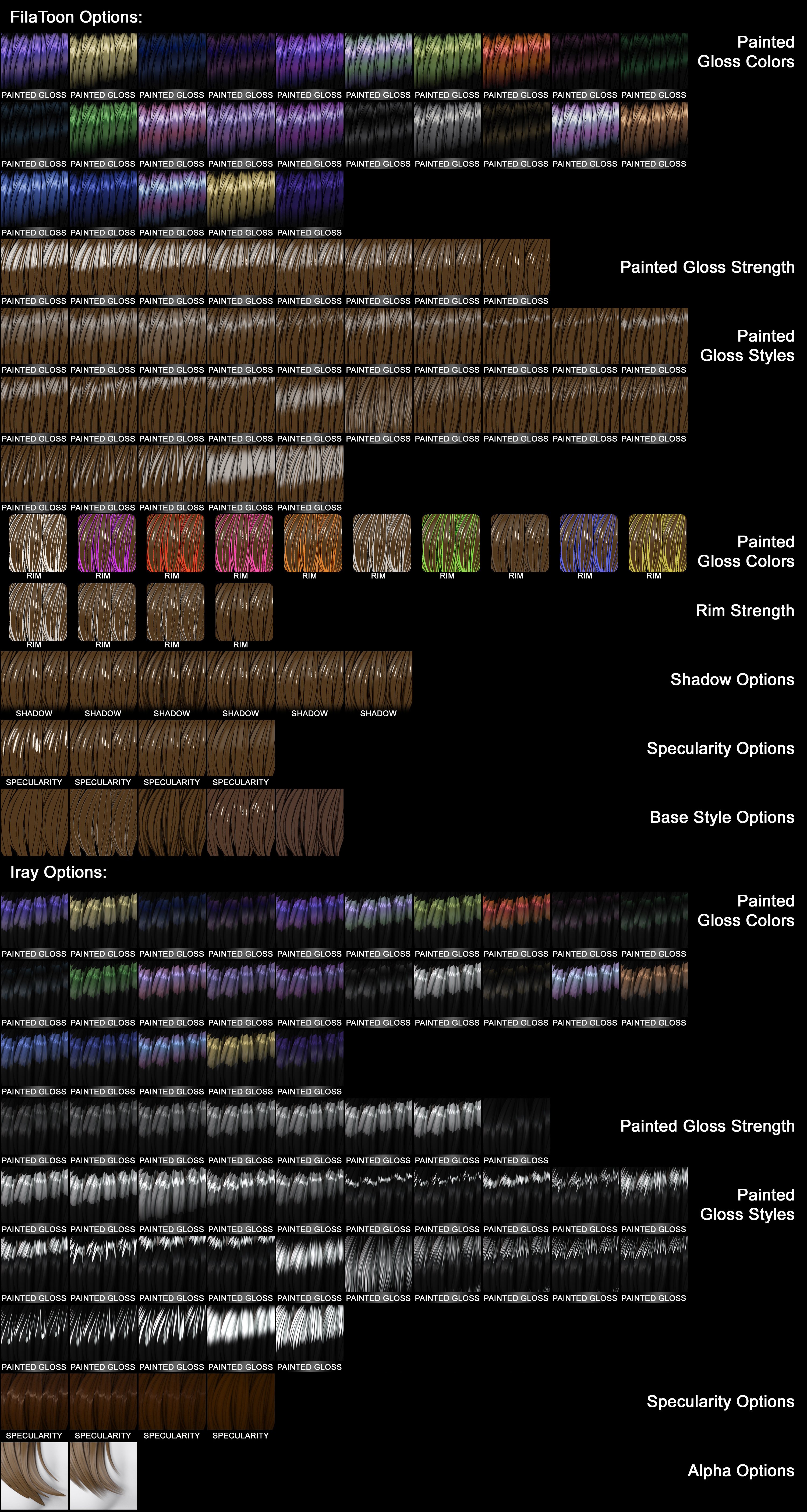 Toon Style Multi-Style Ponytail Hair for Genesis 9 | Daz 3D
