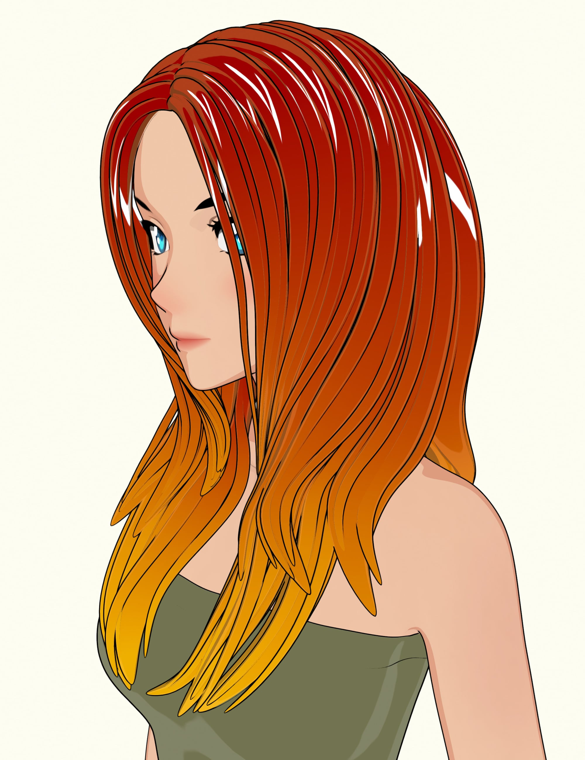 Toon Style Long Hair for Genesis 9 | Daz 3D