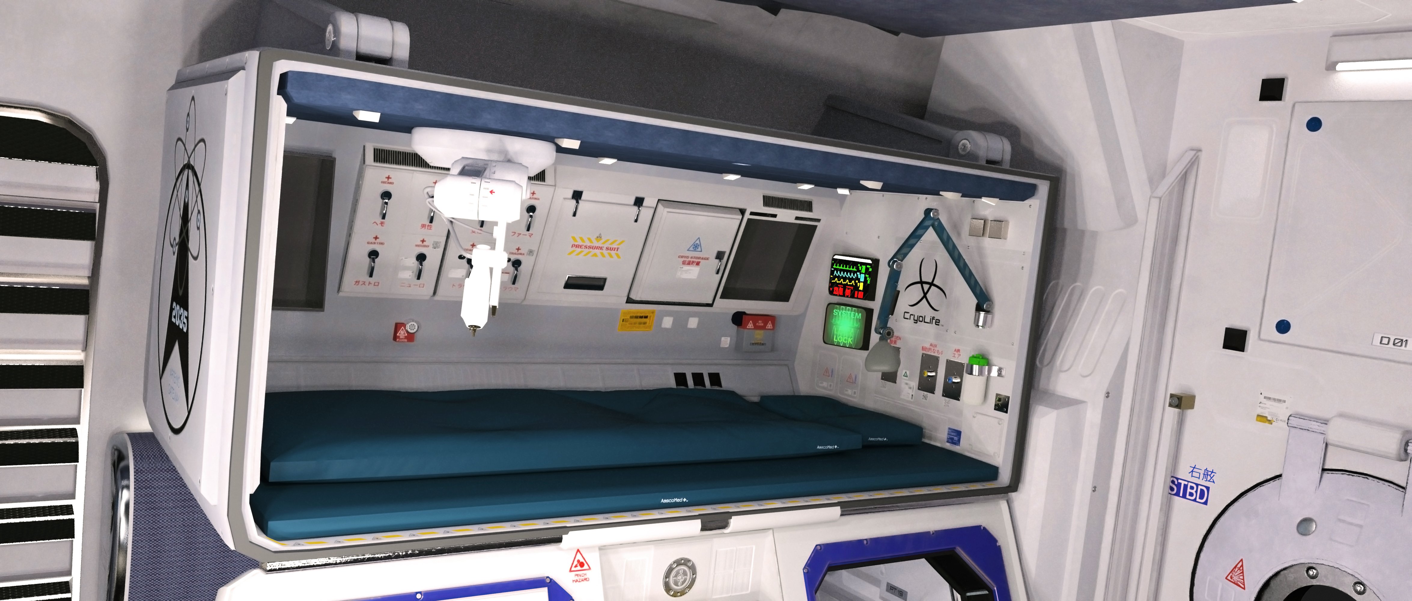 NEOFF Artemis-13 TLT Medical Transport, Poses and Camera Anchor | Daz 3D