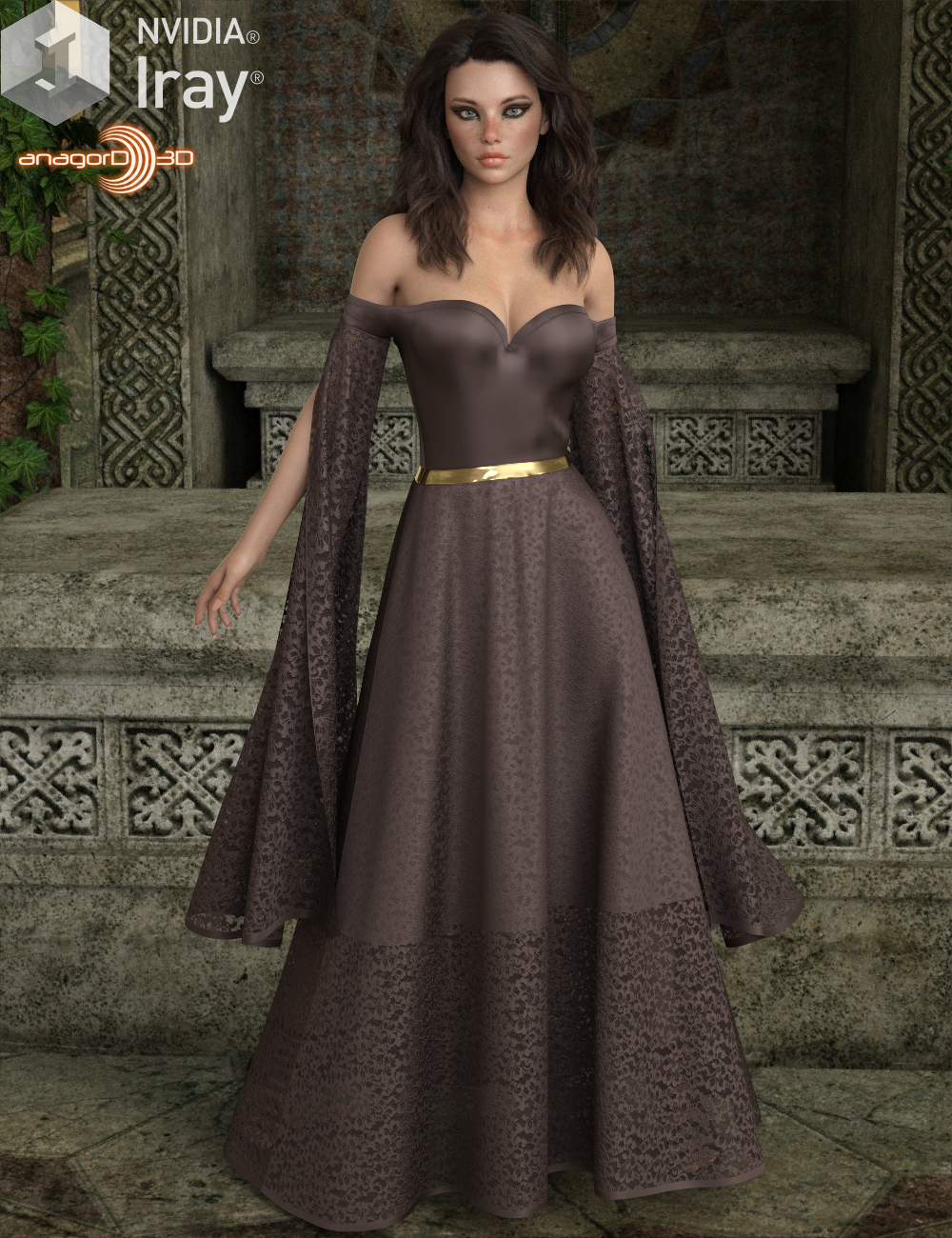 VERSUS - dForce July Gown for Genesis 8 Females | Daz 3D
