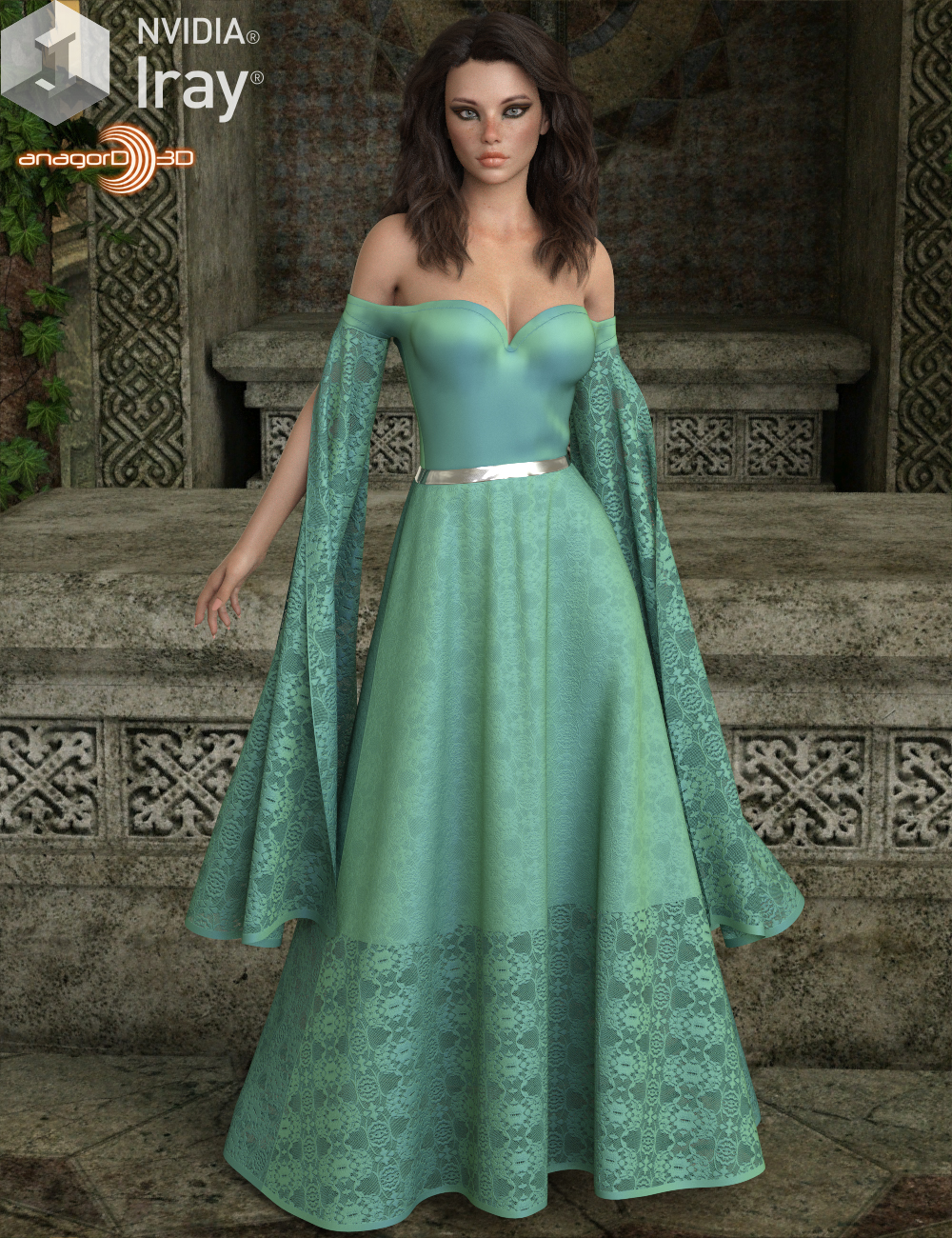 VERSUS - dForce July Gown for Genesis 8 Females | Daz 3D