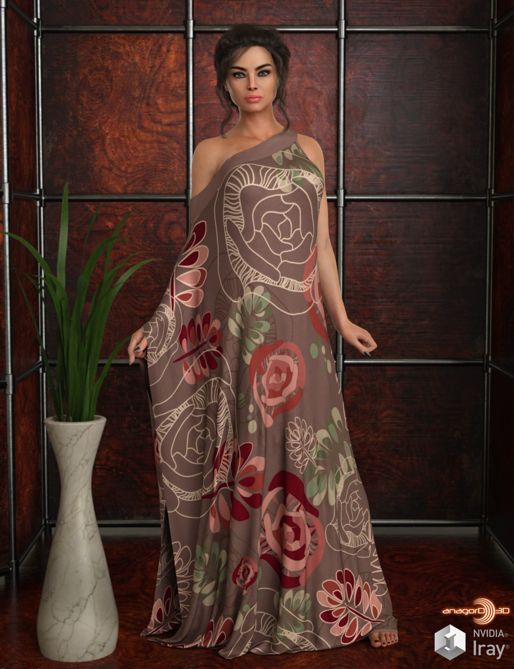 VERSUS - dForce Hampton Kaftan for G8F & G8.1F | Daz 3D