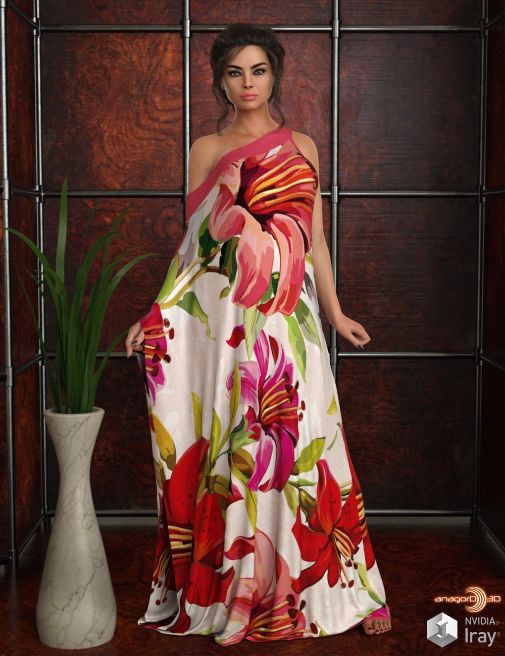 VERSUS - dForce Hampton Kaftan for G8F & G8.1F | Daz 3D