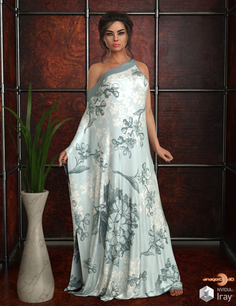 VERSUS - dForce Hampton Kaftan for G8F & G8.1F | Daz 3D