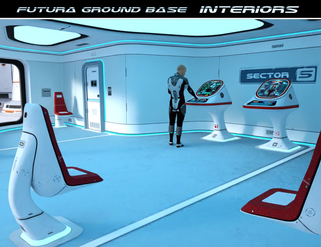 Futura Ground Base Interiors | Daz 3D