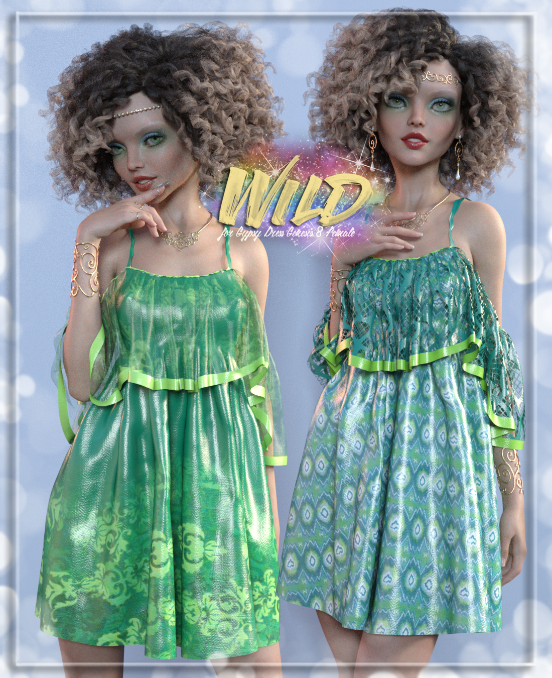 Wild Gypsy Dress G8F | Daz 3D