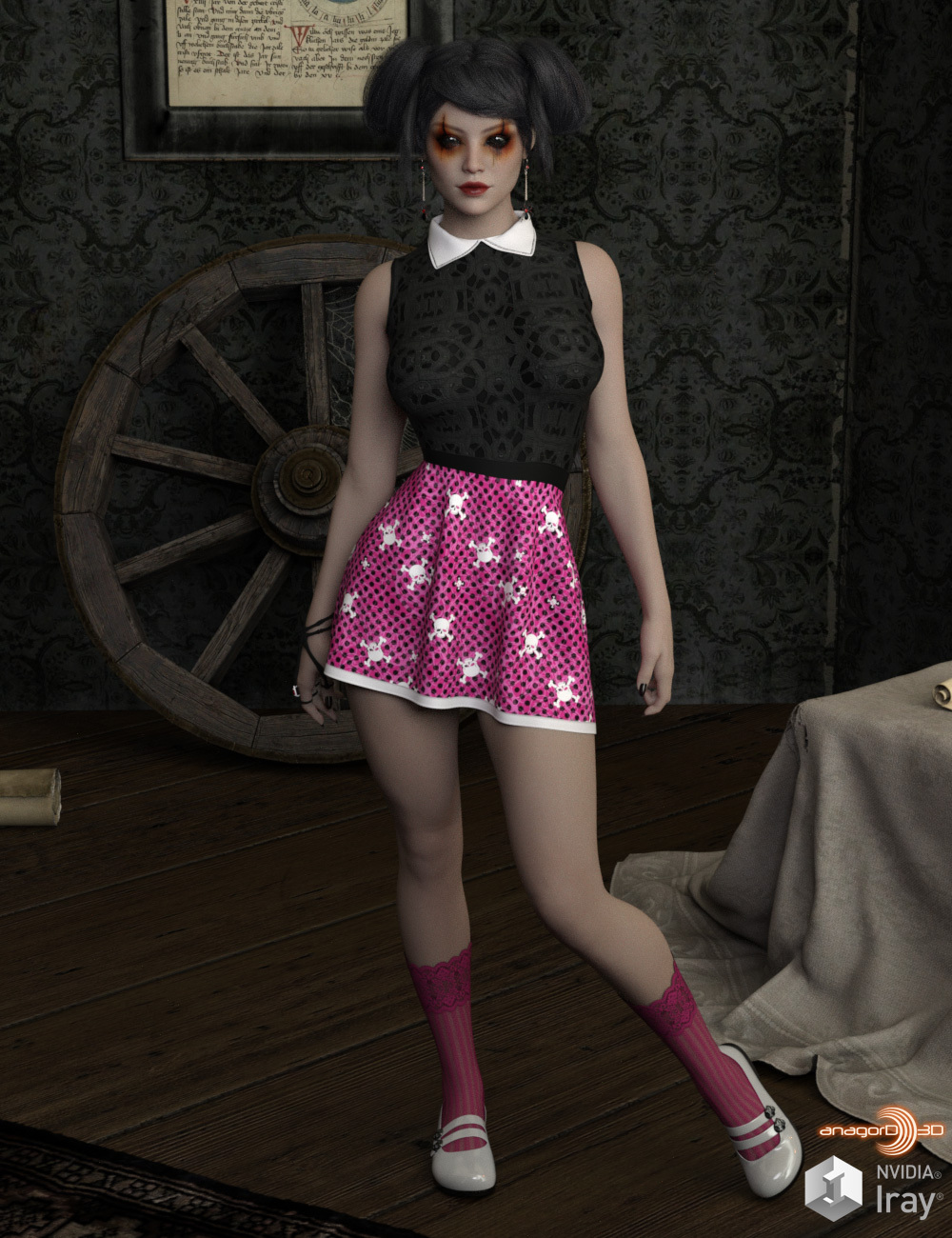 VERSUS - dForce Emo Doll Outfit for Genesis 8 Females | Daz 3D