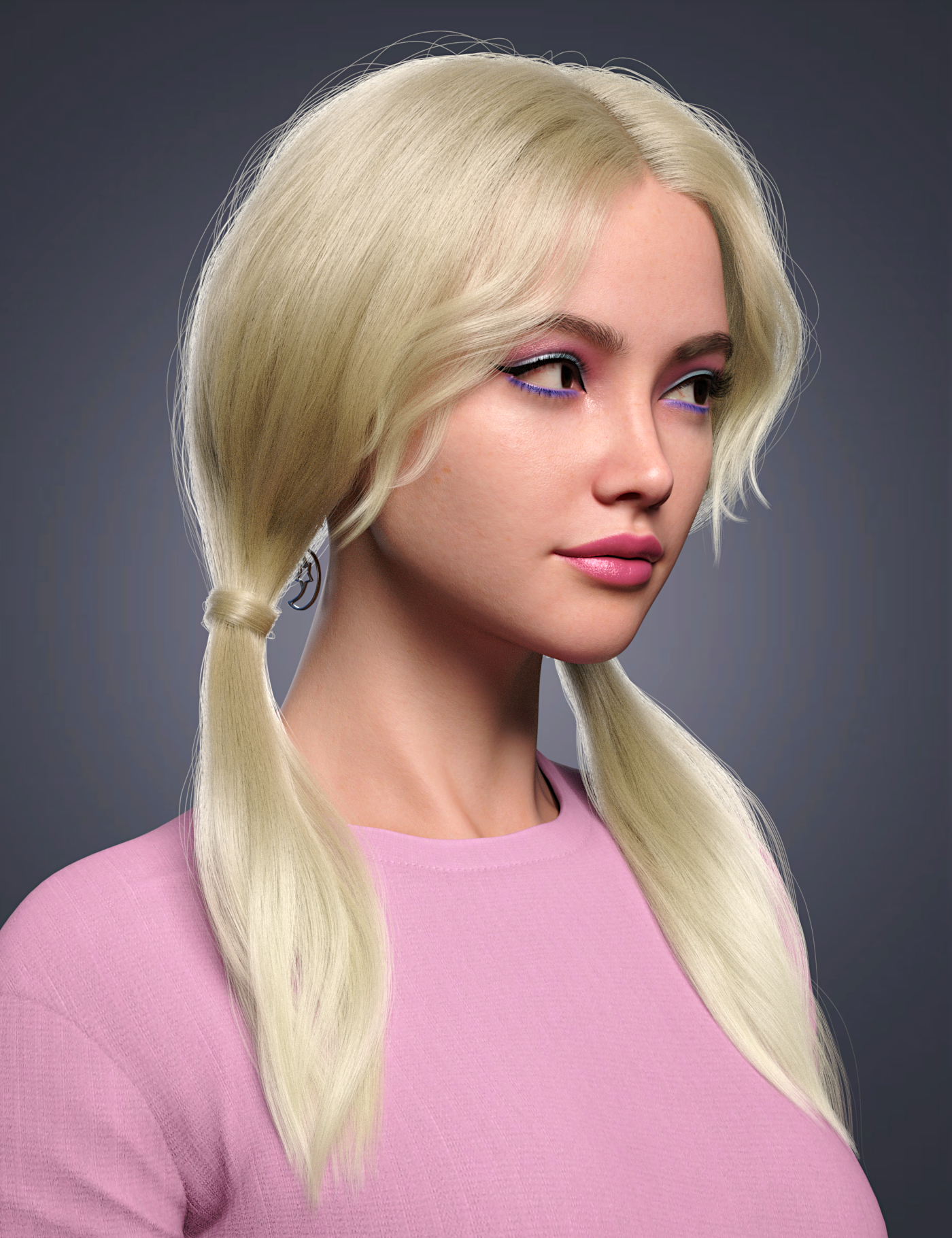 dForce Cute Pigtails for Genesis 9 | Daz 3D