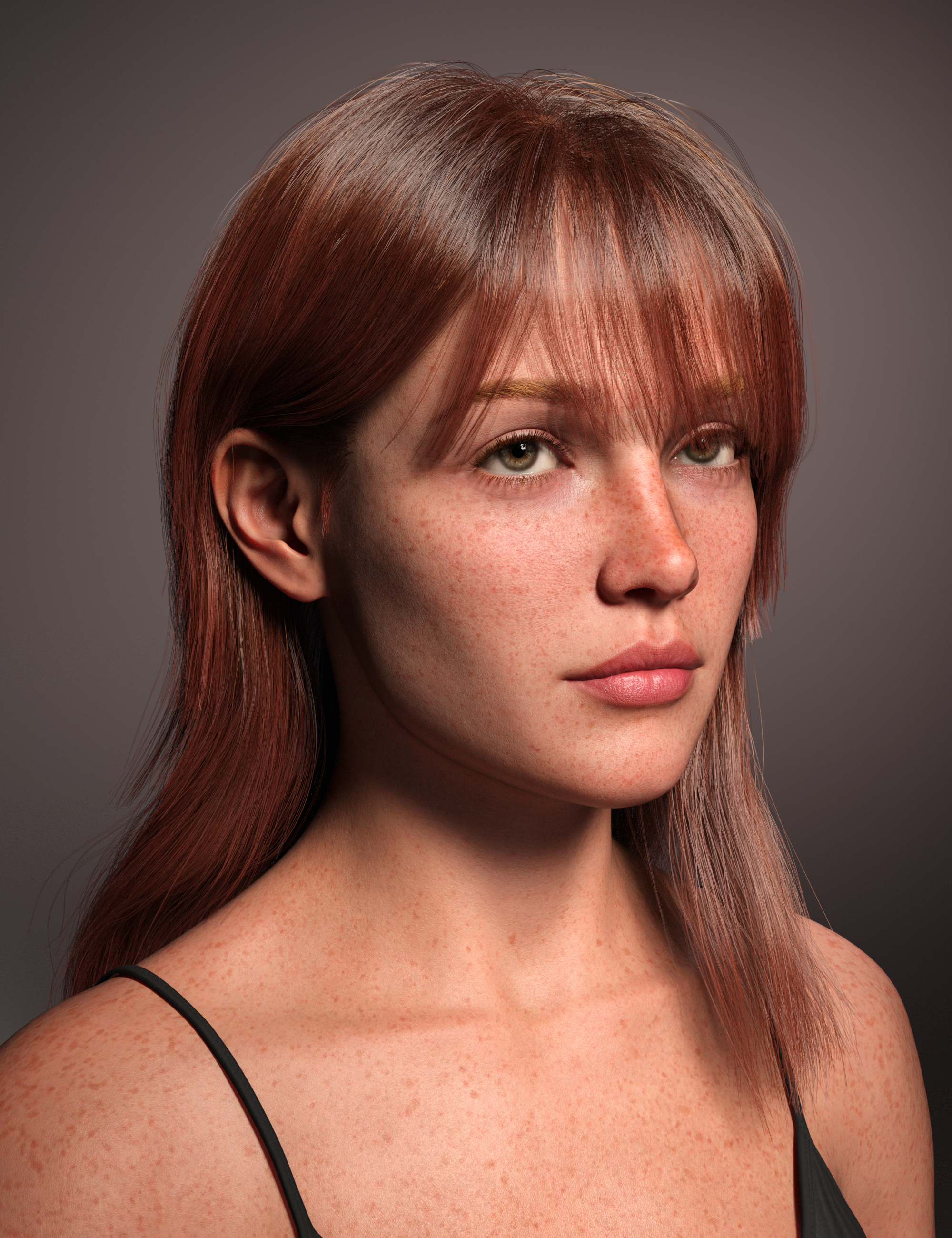 dForce FE Strand-Based Long Straight Hair for Genesis 9 | Daz 3D