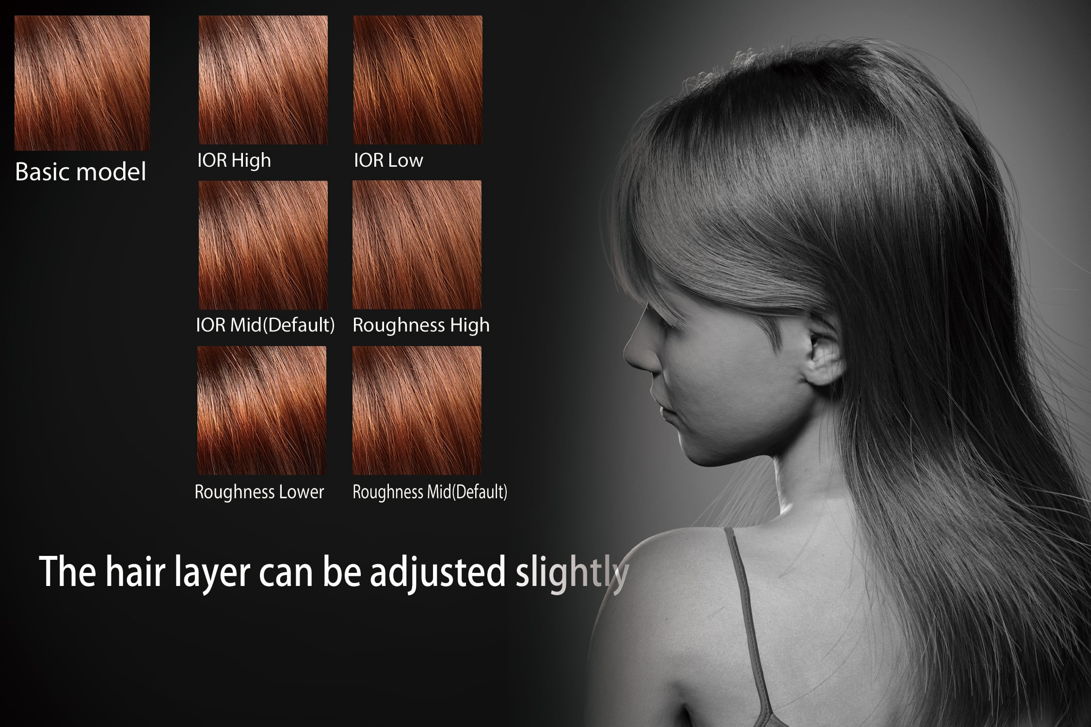 dForce FE Strand-Based Long Straight Hair for Genesis 9 | Daz 3D