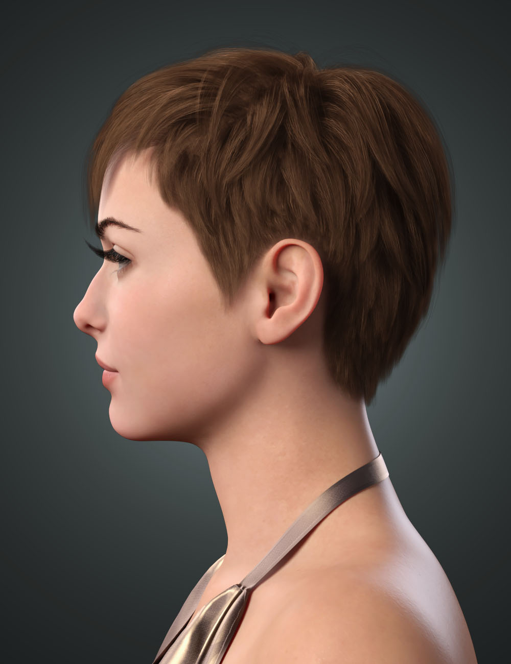 Layered Pixie Cut Hair for Genesis 9 | Daz 3D