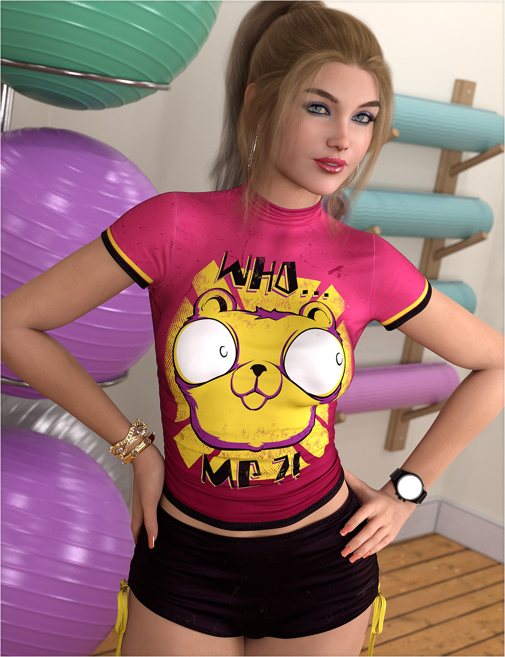 Exercise Textures for dForce SU Fitness Clothing | Daz 3D