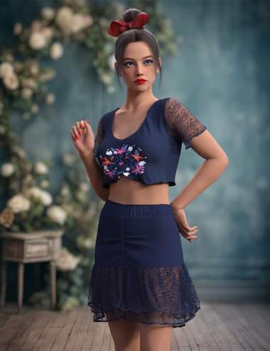 dForce Lya Outfit for Genesis 9 | Daz 3D