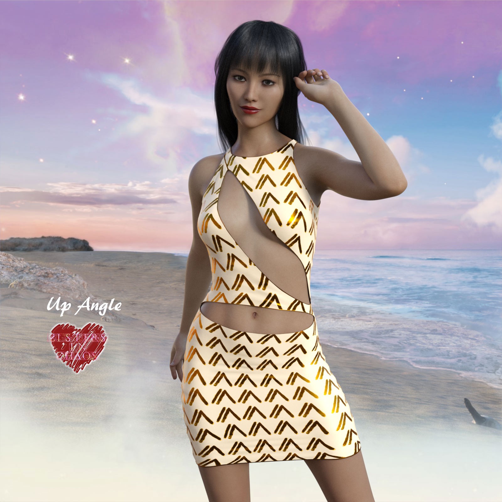 SIC Angles for the Zig Zag Dress for G8xF | Daz 3D