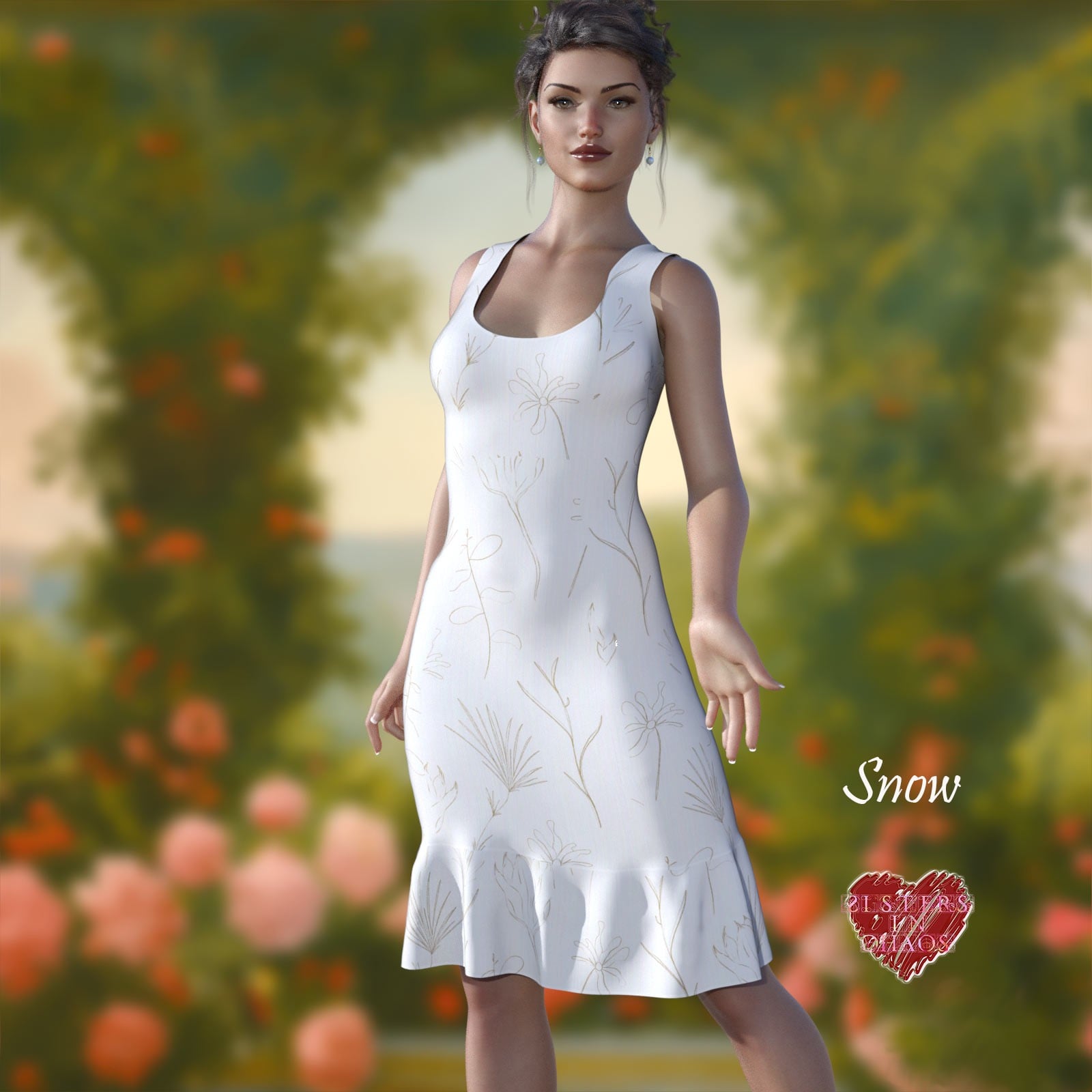 SIC Charming for Ruffle Dress 2 for G8xF | Daz 3D