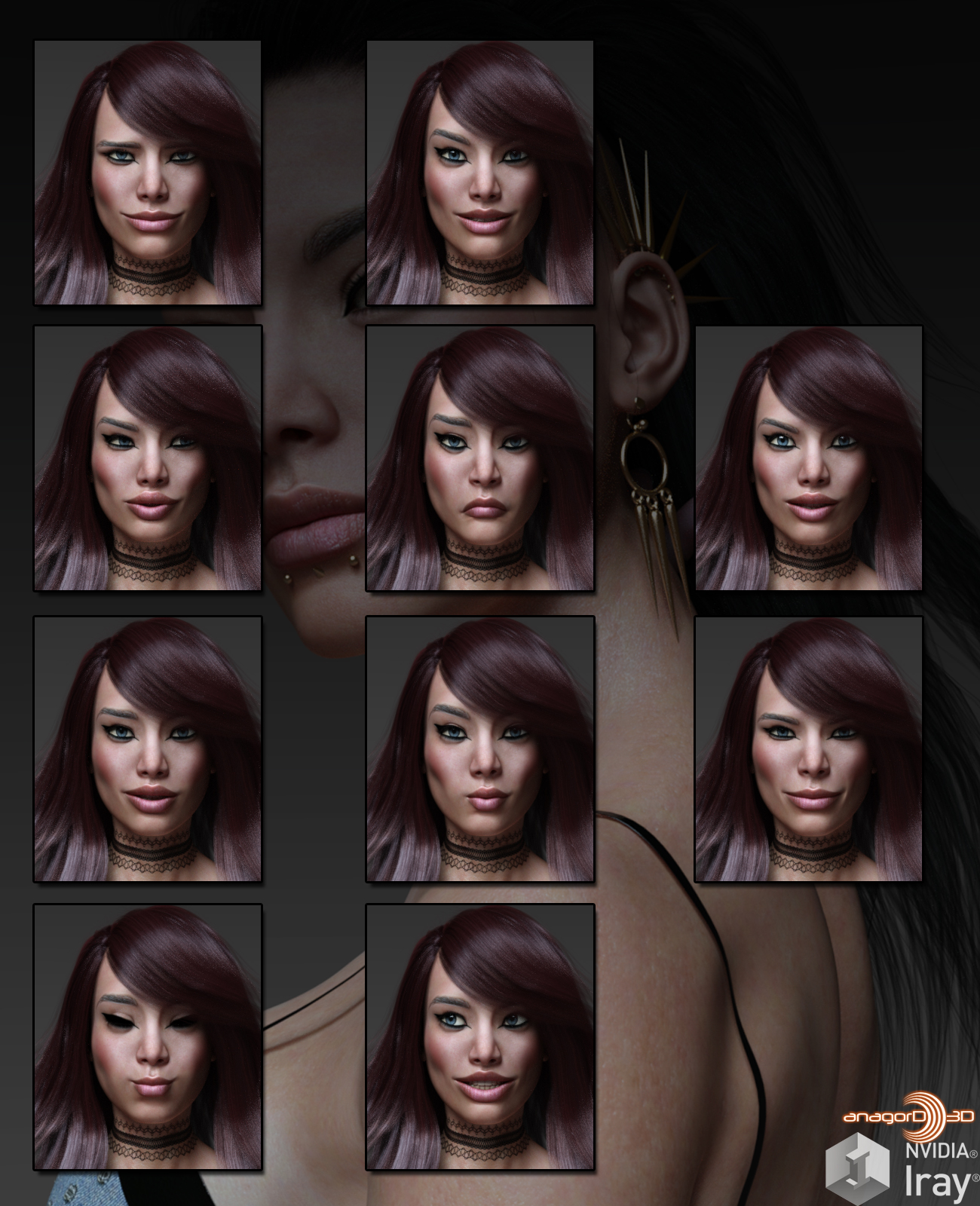 Ready To Party Expressions G3F | Daz 3D