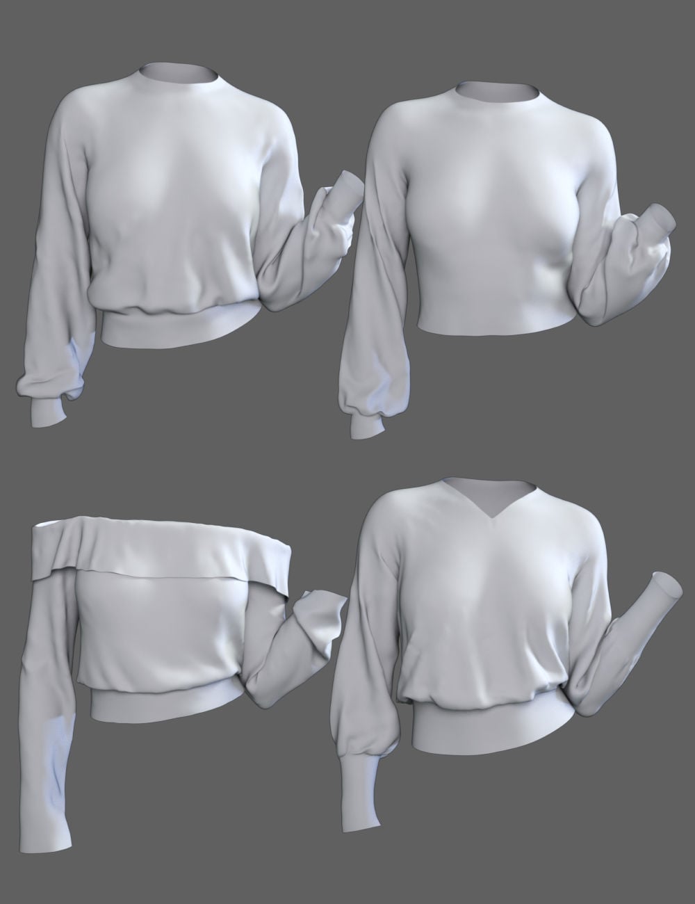 dForce PGWD Fall Sweaters for Genesis 9 | Daz 3D