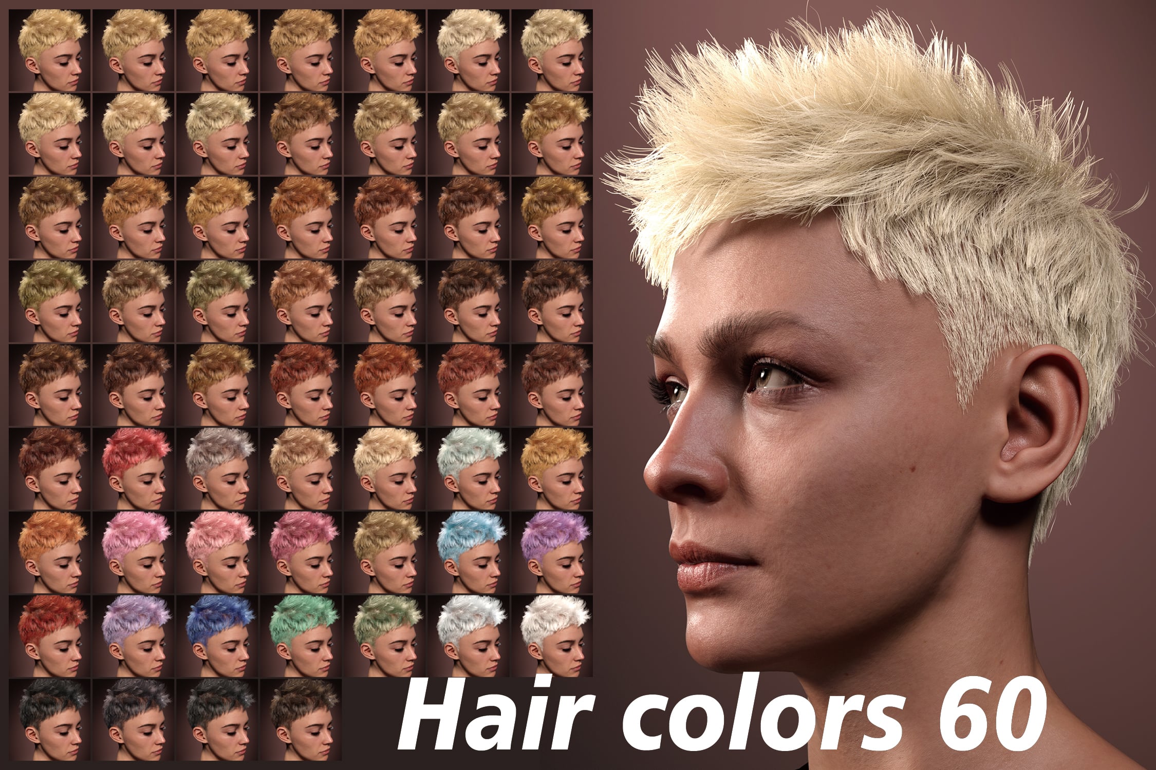 dForce FE Strand-Based Airplane Hair for Genesis 9 | Daz 3D